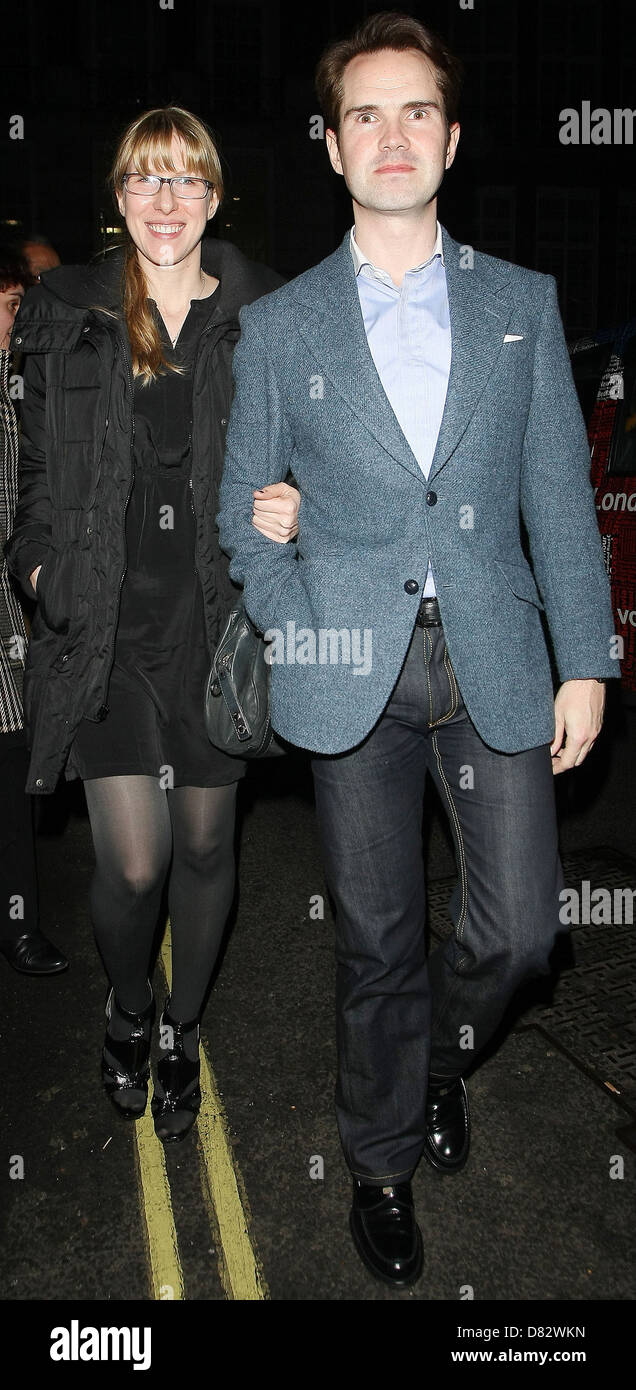 Jimmy Carr and Karoline Copping leaving Nobu restaurant London, England ...
