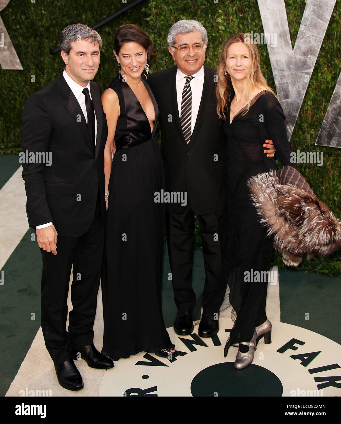 Terry Semel and guests 2012 Vanity Fair Oscar Party at Sunset Tower ...