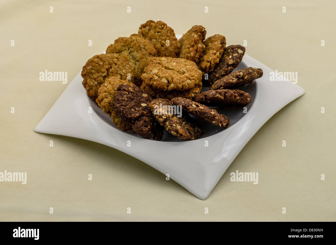Plate of Cookies 01-Beige Stock Photo - Alamy