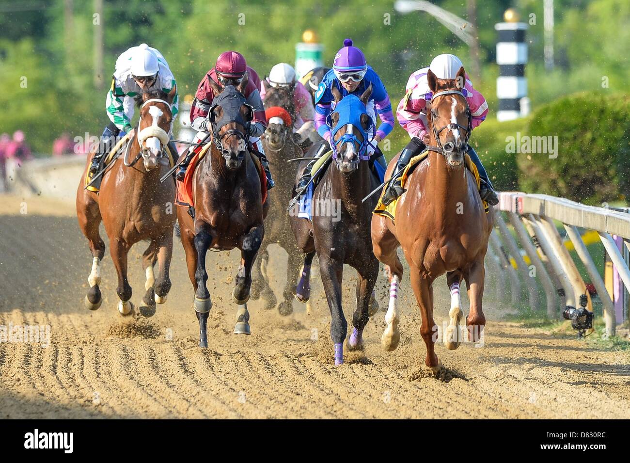 Baltimore, Maryland, USA. 17th May 2013. The field races down the first ...