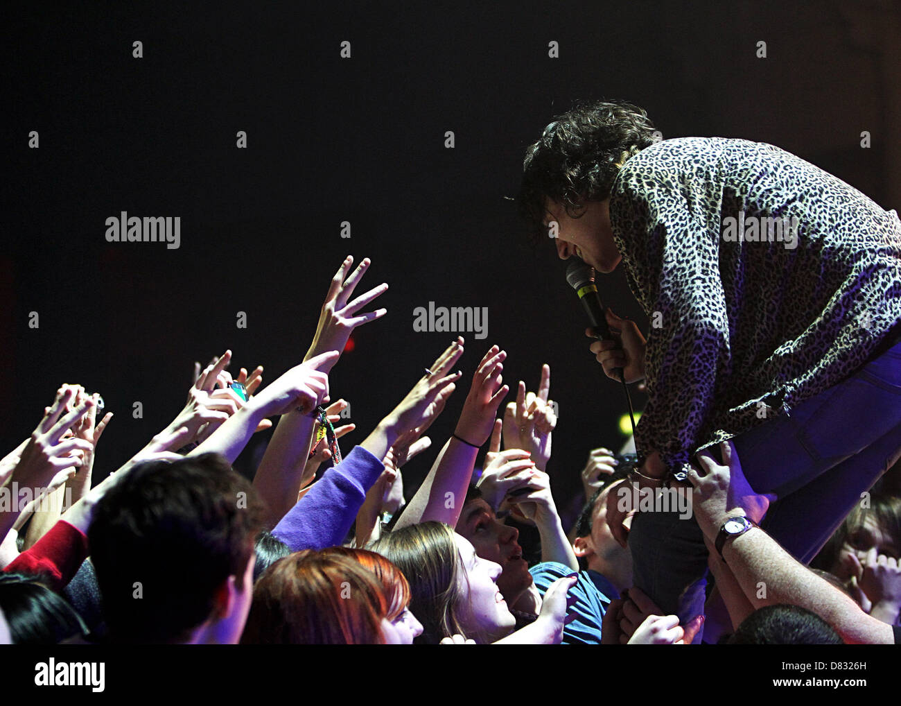 Johnny Lloyd of Tribes performing live onstage during the NME Award ...