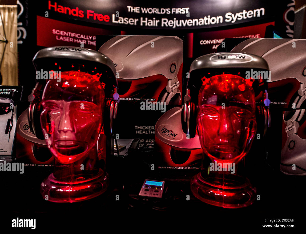 Las Vegas, Nevada, USA. 17th May 2013. The igrow hair helmet, a low ...