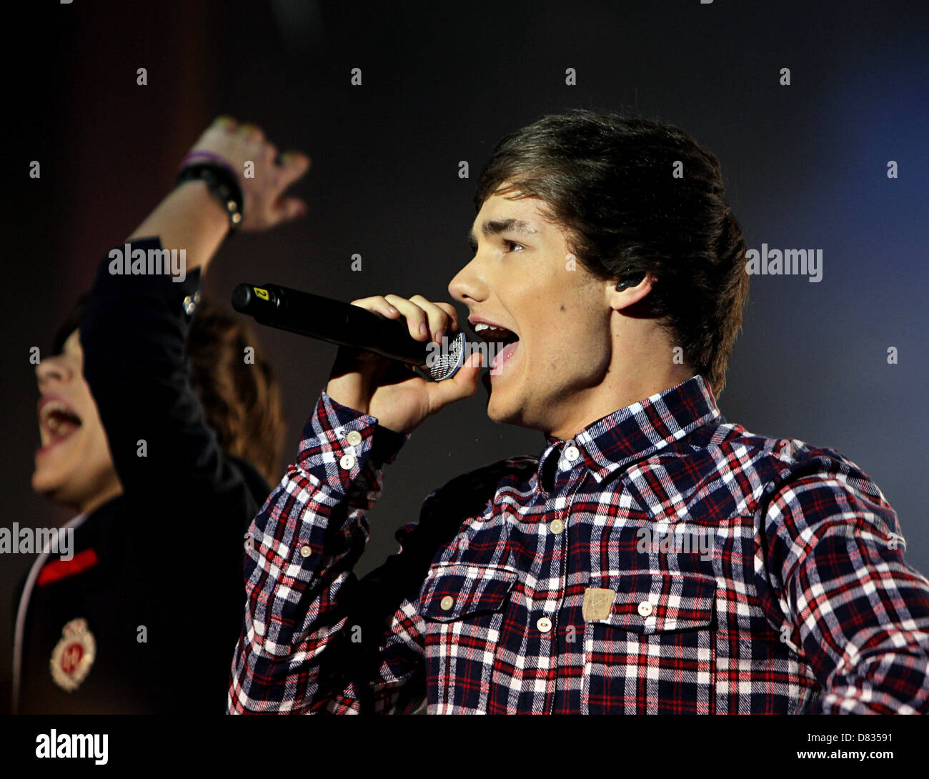 Liam Payne One Direction performing on stage at HMV Hammersmith Apollo ...