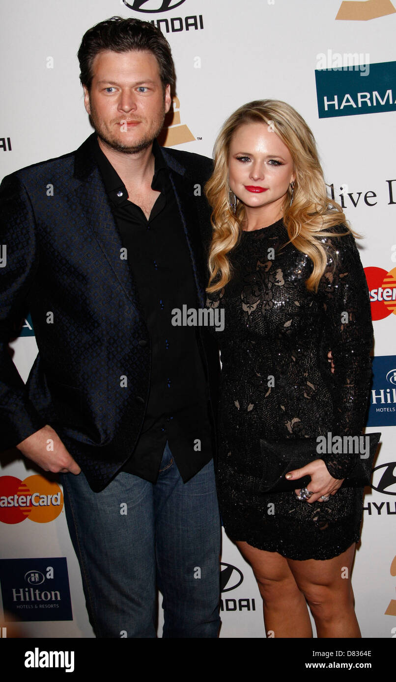 Blake Shelton and Miranda Lambert Clive Davis and The Recording Academy ...