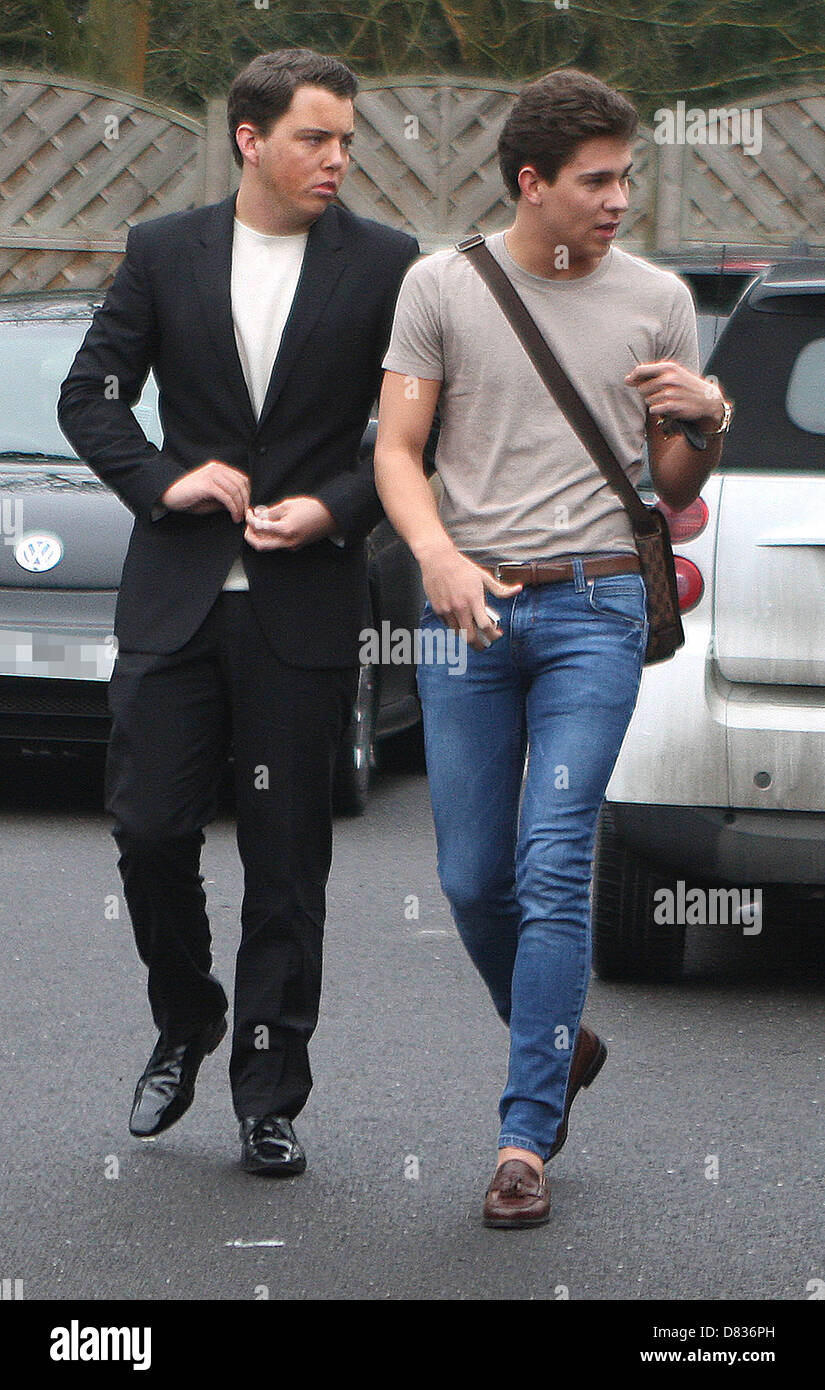 James Bennewith, aka Diags, and Joey Essex arriving at a nightclub to ...