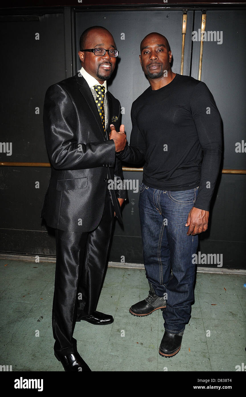 Marvin Dixon and Morris Chestnut backstage during the Love and Laughter Tour at James L Knight ...