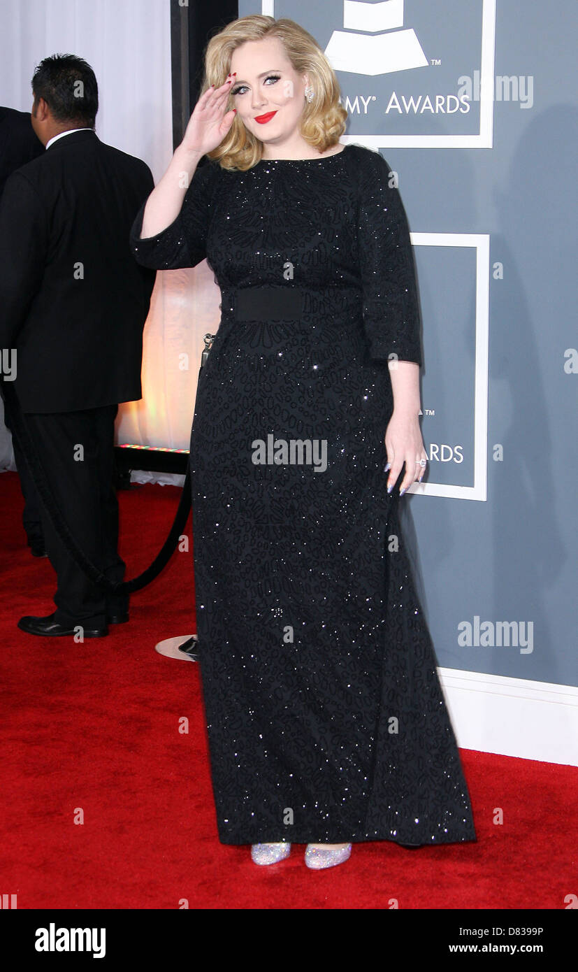 Adele Adkins 54th Annual GRAMMY Awards (The Grammys) - 2012 Arrivals held at the Staples Center ...