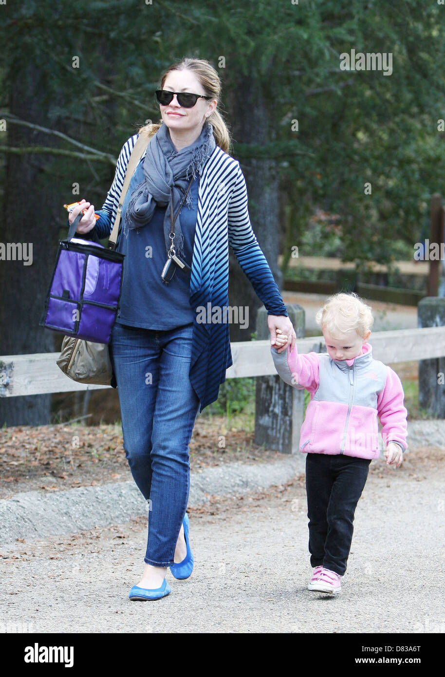 Rebecca Gayheart and her daughter Billie Beatrice Dane at Griffith park ...