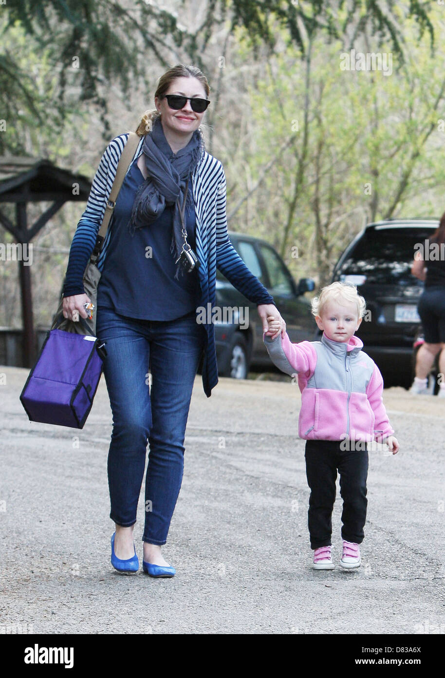 Rebecca Gayheart and her daughter Billie Beatrice Dane at Griffith park ...