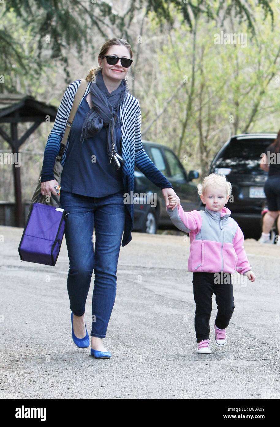 Rebecca Gayheart and her daughter Billie Beatrice Dane at Griffith park ...