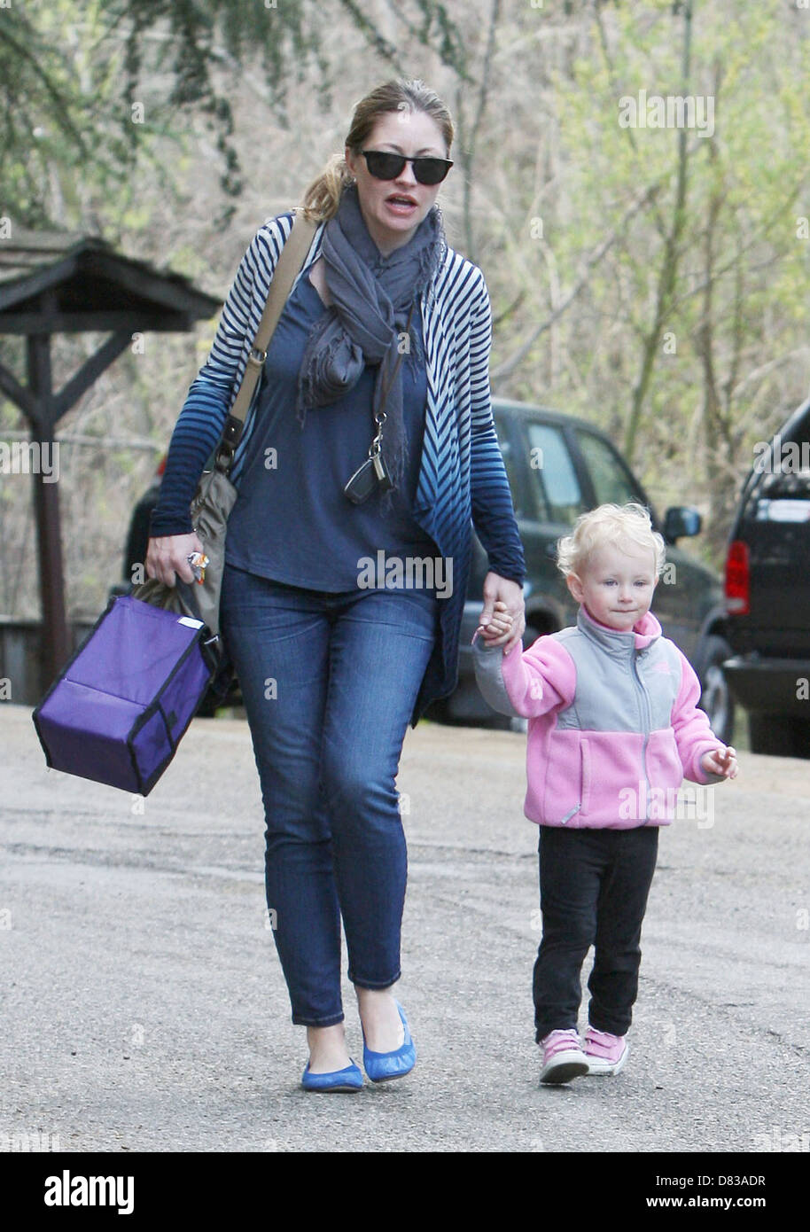 Rebecca Gayheart and her daughter Billie Beatrice Dane at Griffith park ...