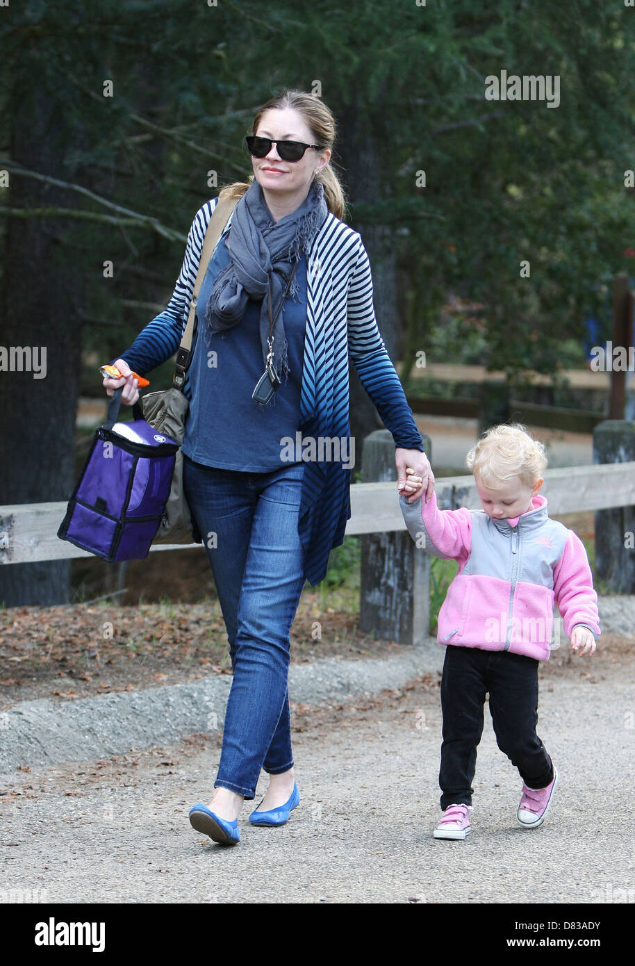 Rebecca Gayheart and her daughter Billie Beatrice Dane at Griffith park ...