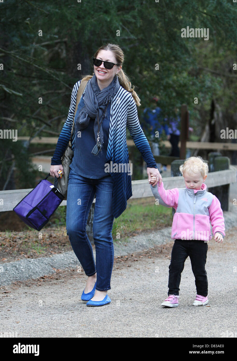 Rebecca Gayheart and her daughter Billie Beatrice Dane at Griffith park ...