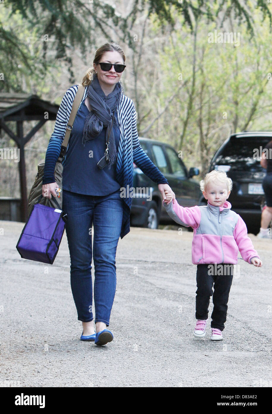 Rebecca Gayheart and her daughter Billie Beatrice Dane at Griffith park ...