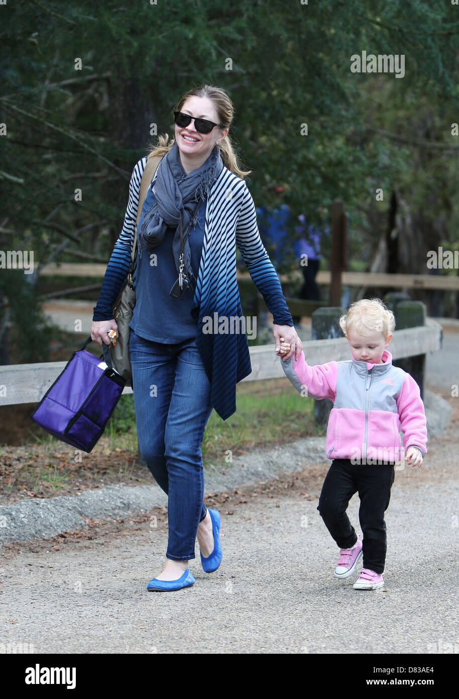 Rebecca Gayheart and her daughter Billie Beatrice Dane at Griffith park ...