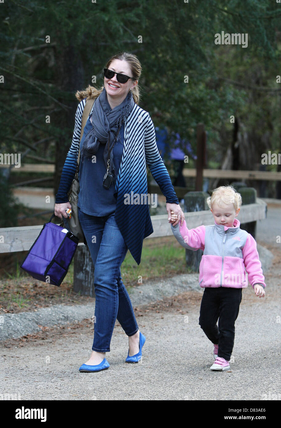 Rebecca Gayheart and her daughter Billie Beatrice Dane at Griffith park ...