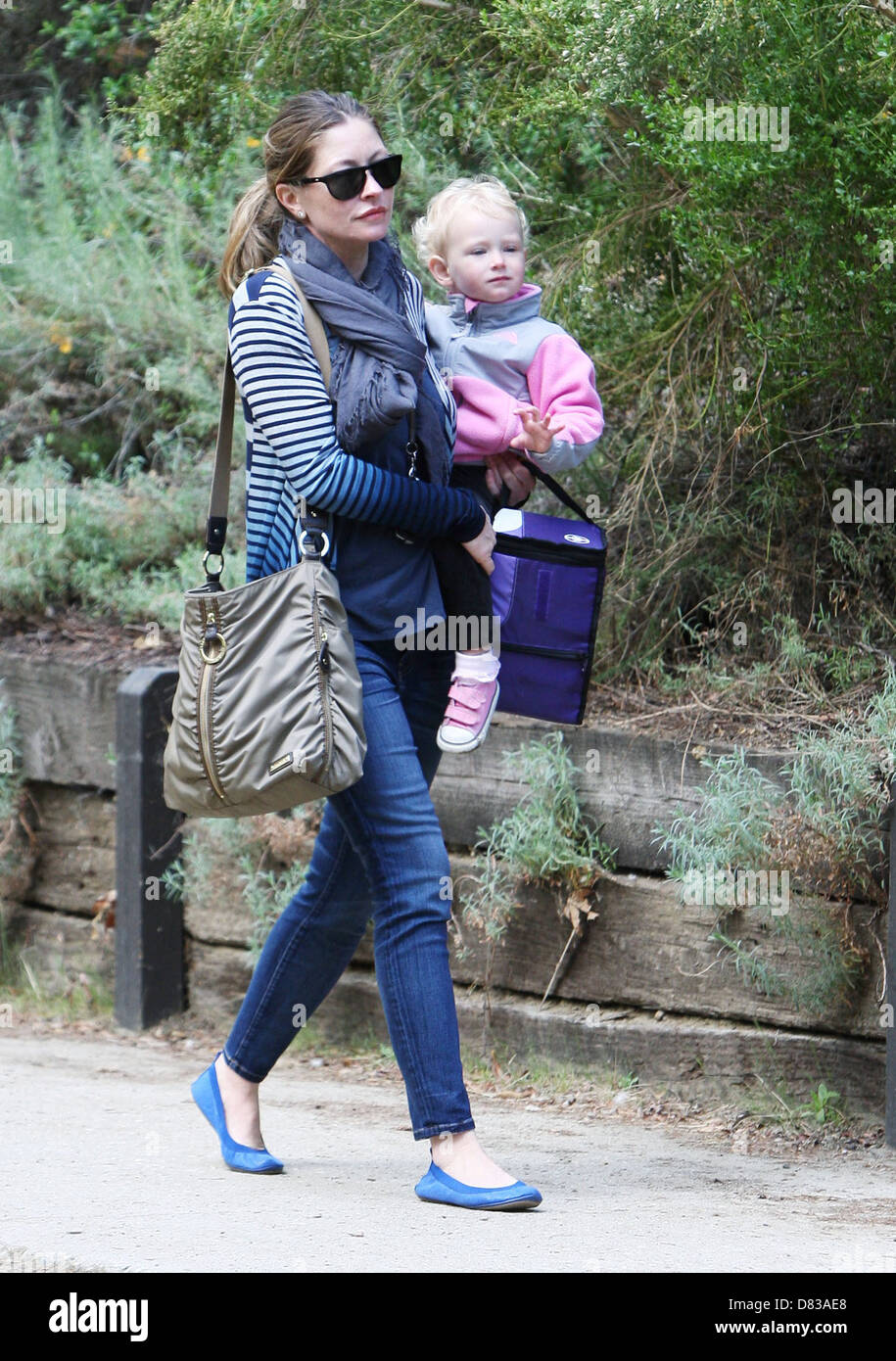 Rebecca Gayheart and her daughter Billie Beatrice Dane at Griffith park ...