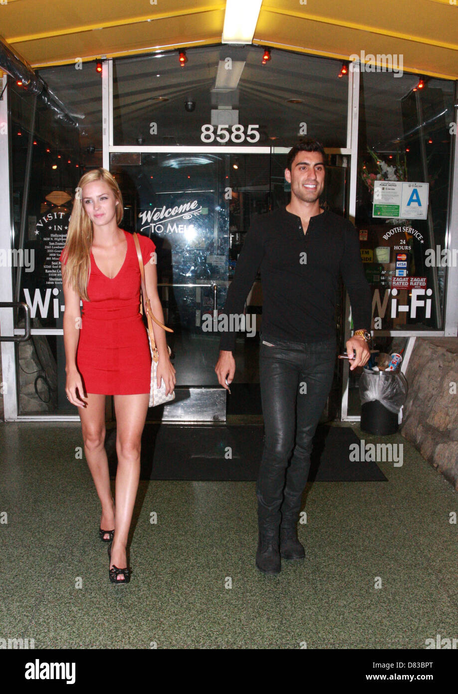 Liz Leyda and Adam Sabbagh at Mel's diner Los Angeles, California - 09. ...