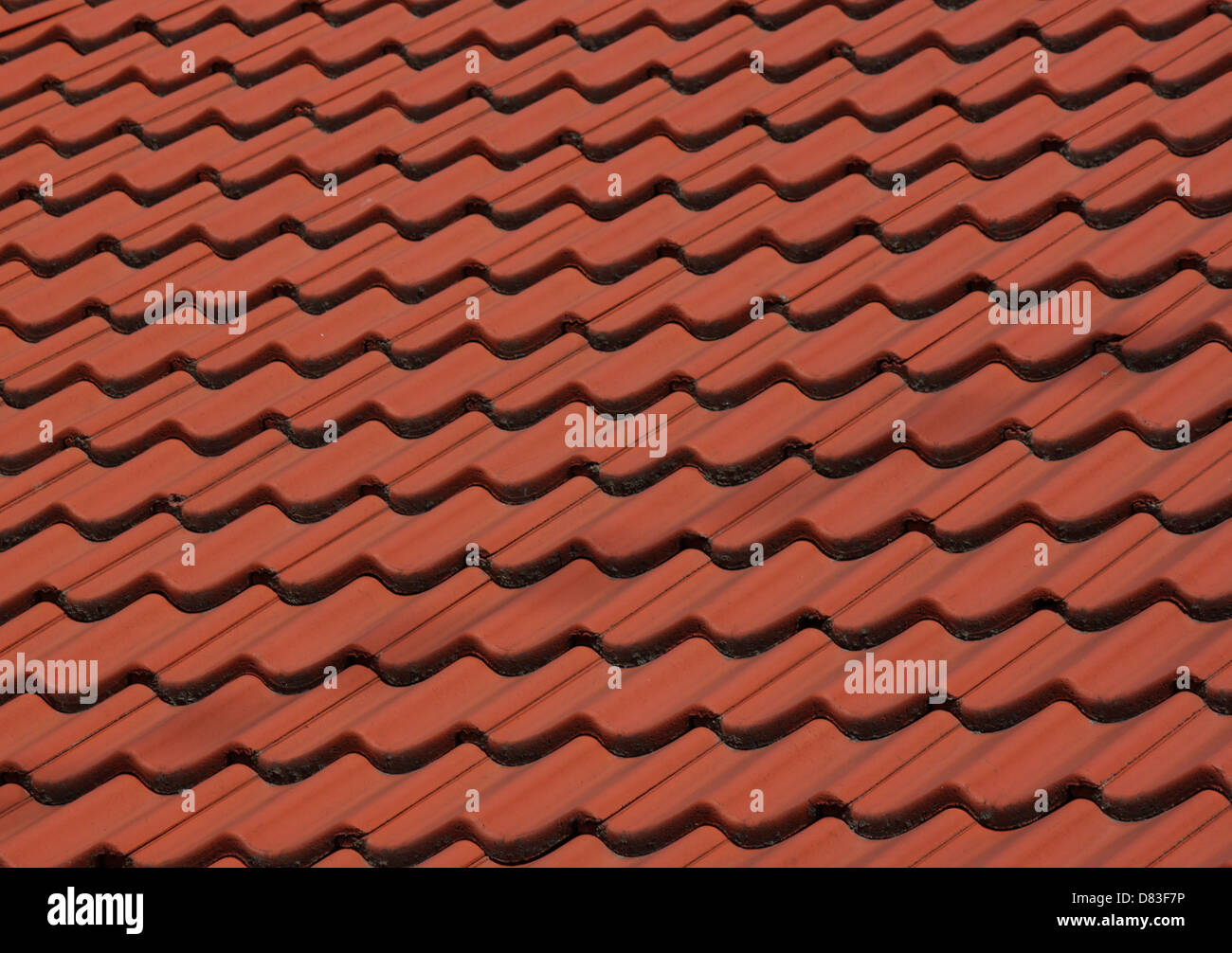close up of red tiled roof Stock Photo - Alamy