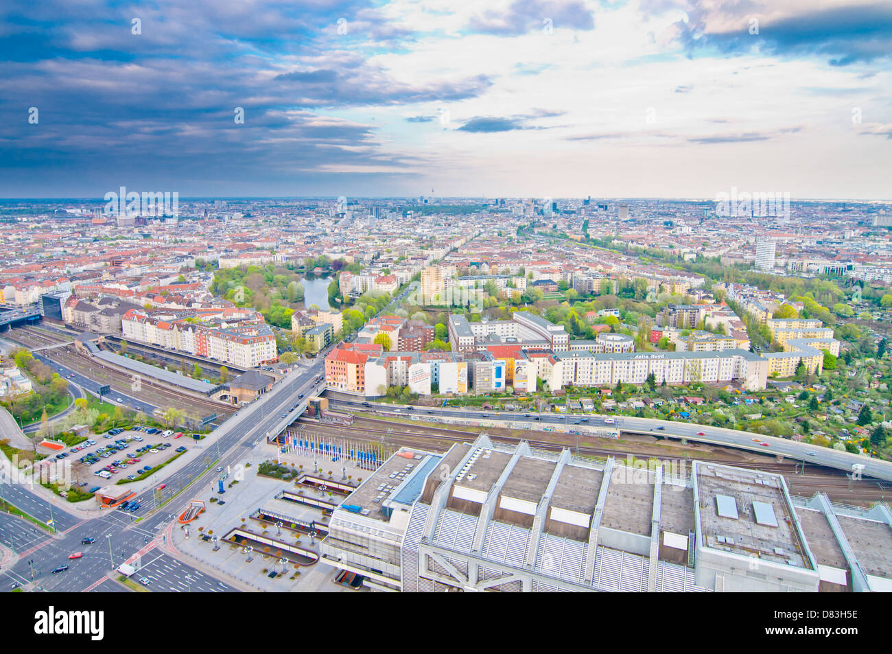 Bird eye view of Berlin Stock Photo - Alamy