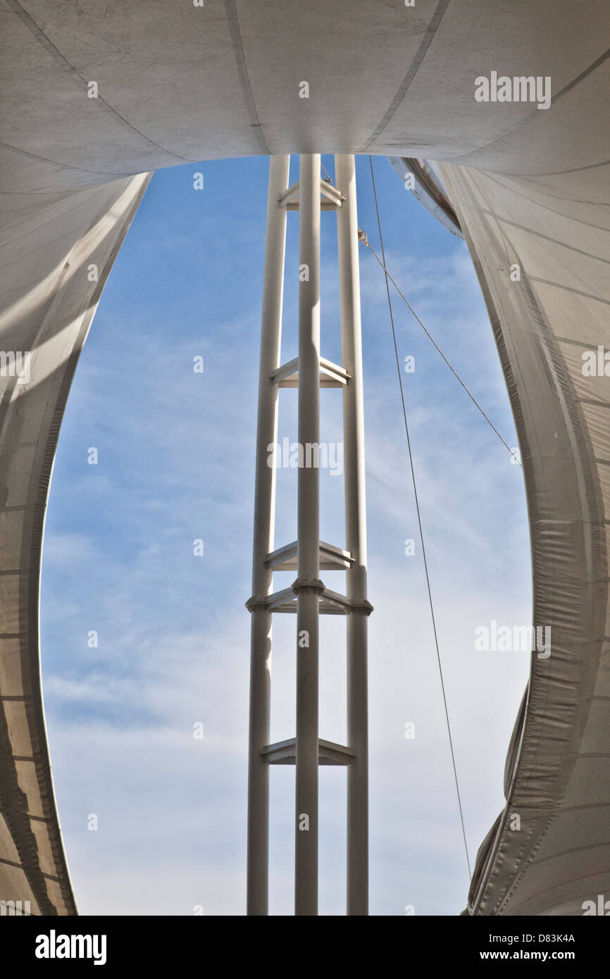 Marquee roof of draped canvas Stock Photo - Alamy