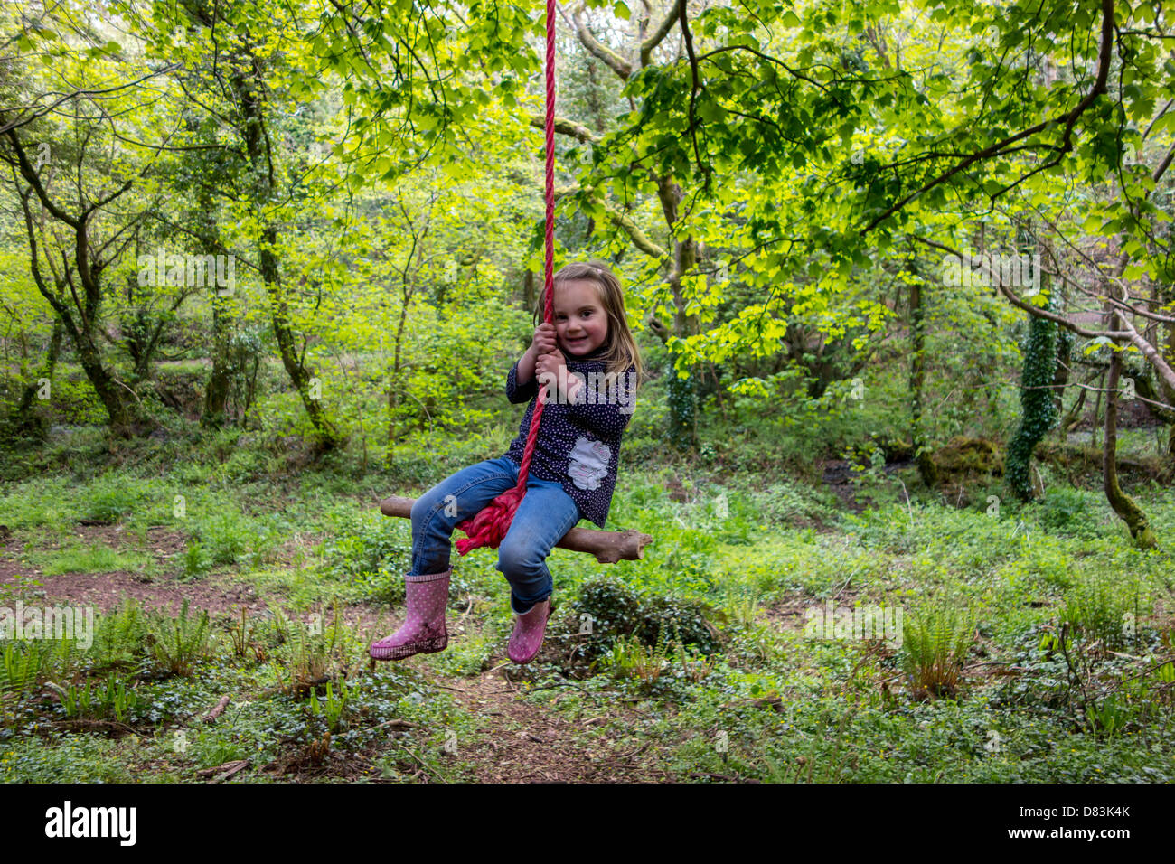 Children playing in the woods hi-res stock photography and images - Alamy