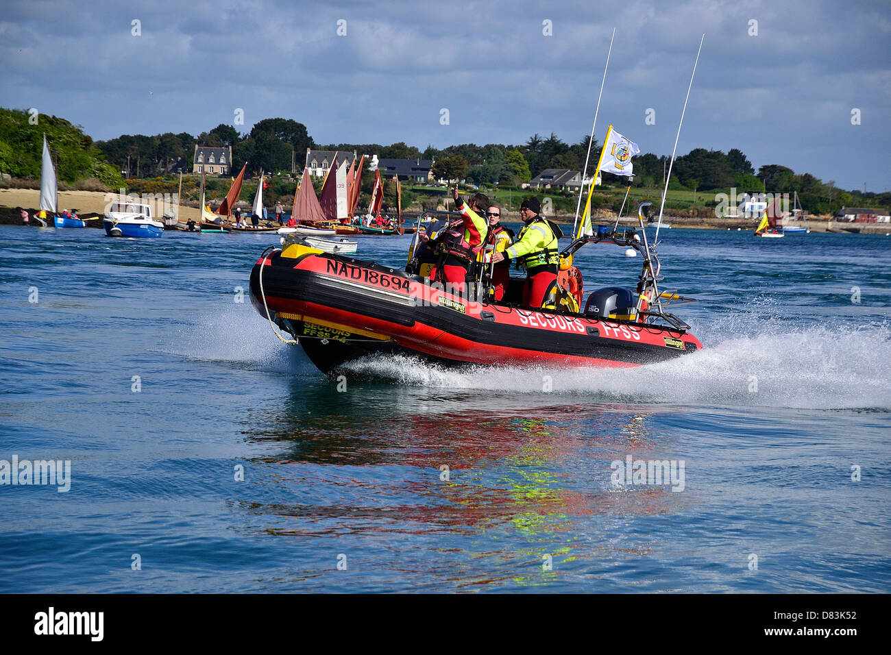 Security boat during maritime event 'Semaine du golfe' (Morbihan ...