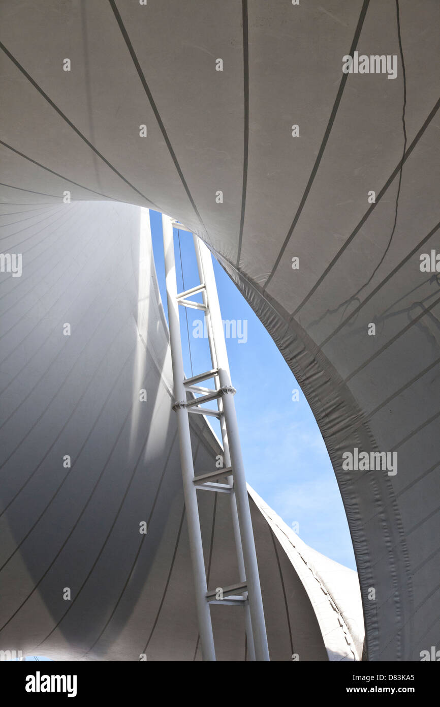 Marquee roof of draped canvas Stock Photo - Alamy