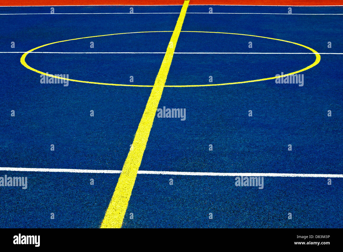 Sports field with synthetic turf and different markings, used in sports ...