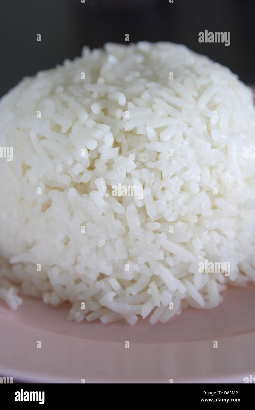 mound of rice on plate Stock Photo - Alamy