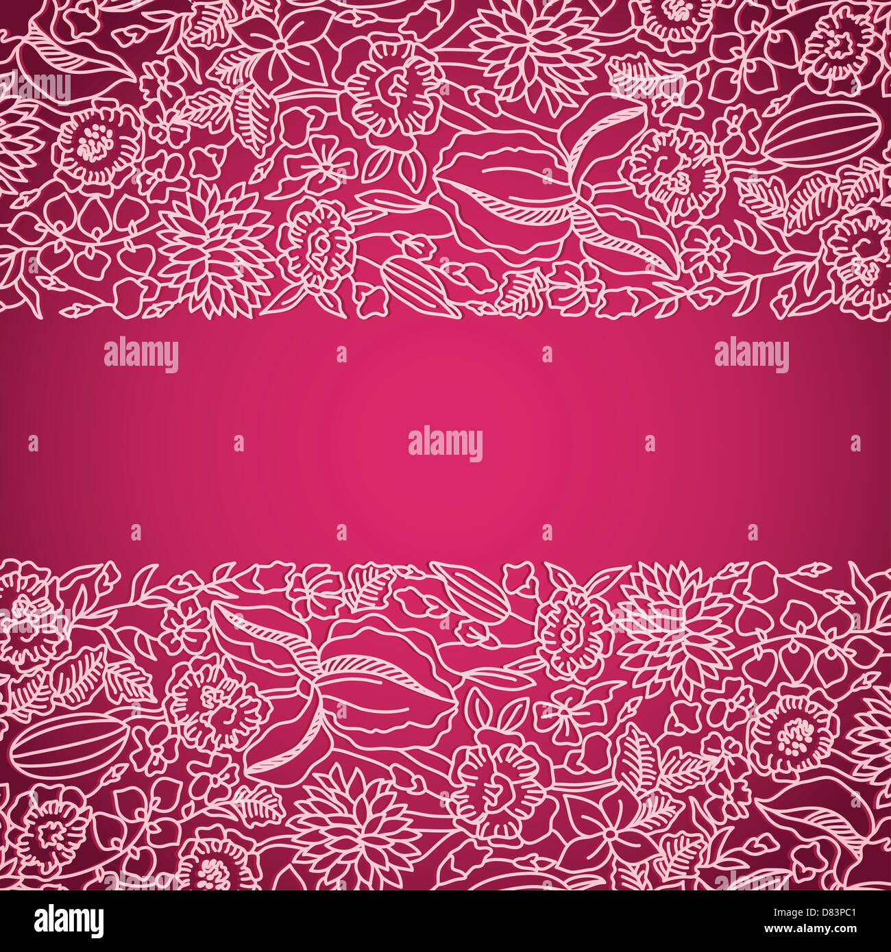 Bright pink card with lace pattern and your text place Stock Photo - Alamy