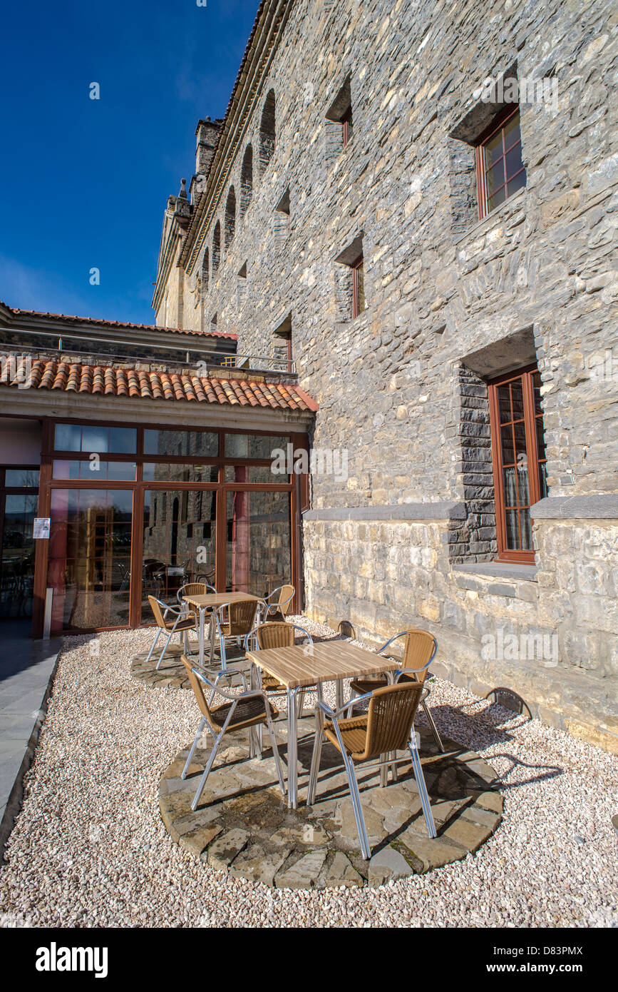 Outside views of Boltaña monastery building, Huesca, Aragon, Spain ...