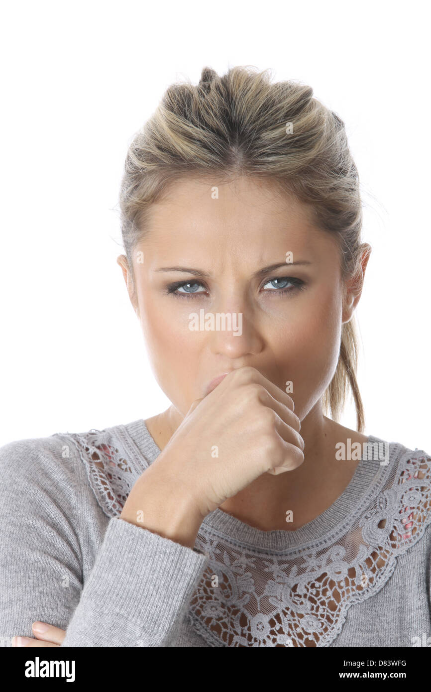 Confused worried young woman hi-res stock photography and images - Alamy