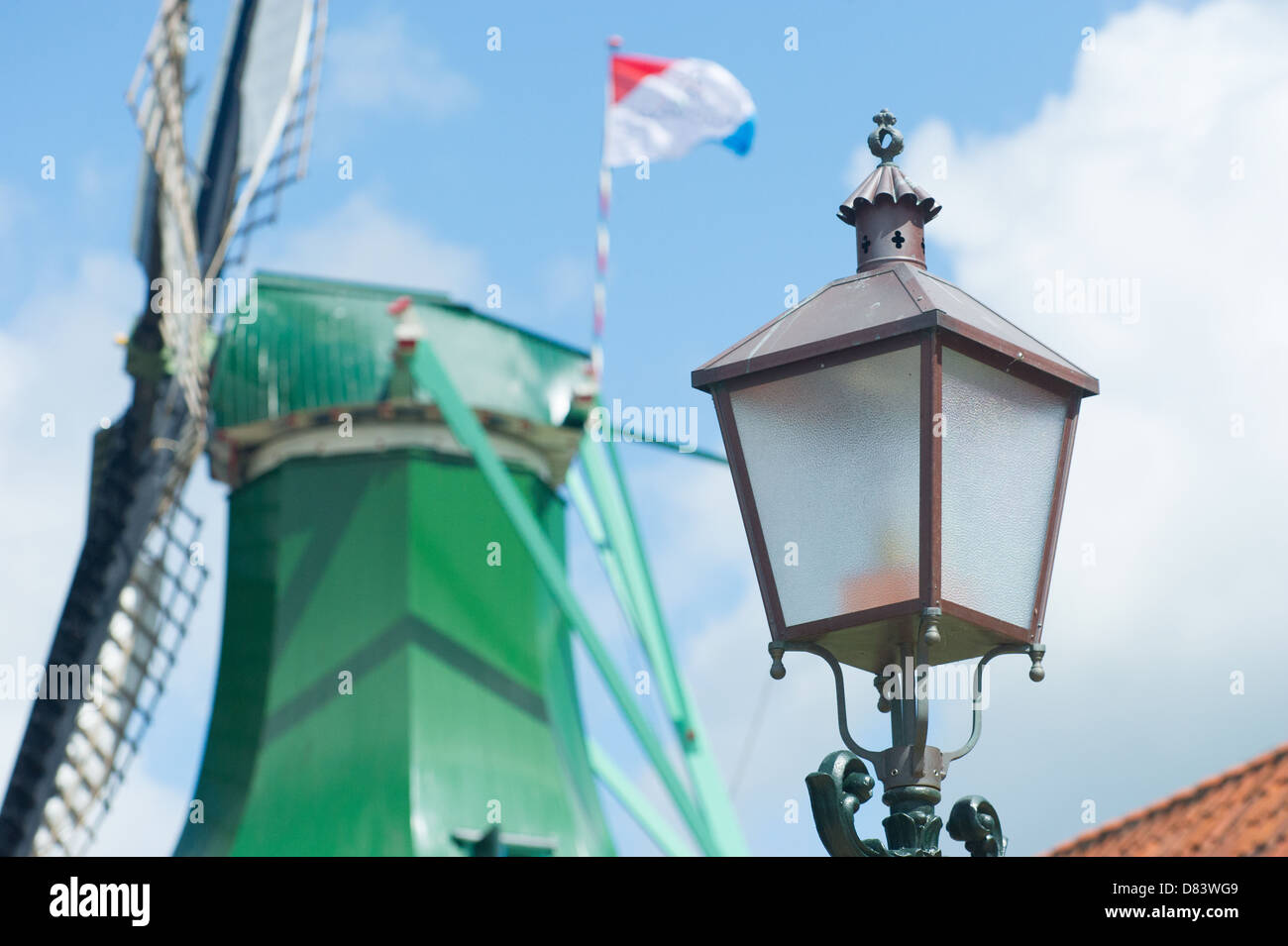 Antique copper dutch light pole in Holland Stock Photo - Alamy