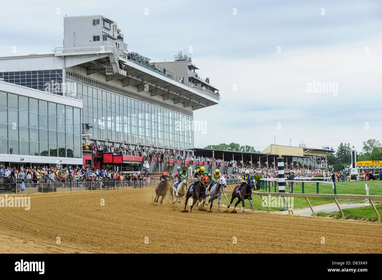 MAY 18, 2013 : The horses take turn one during race number two during ...