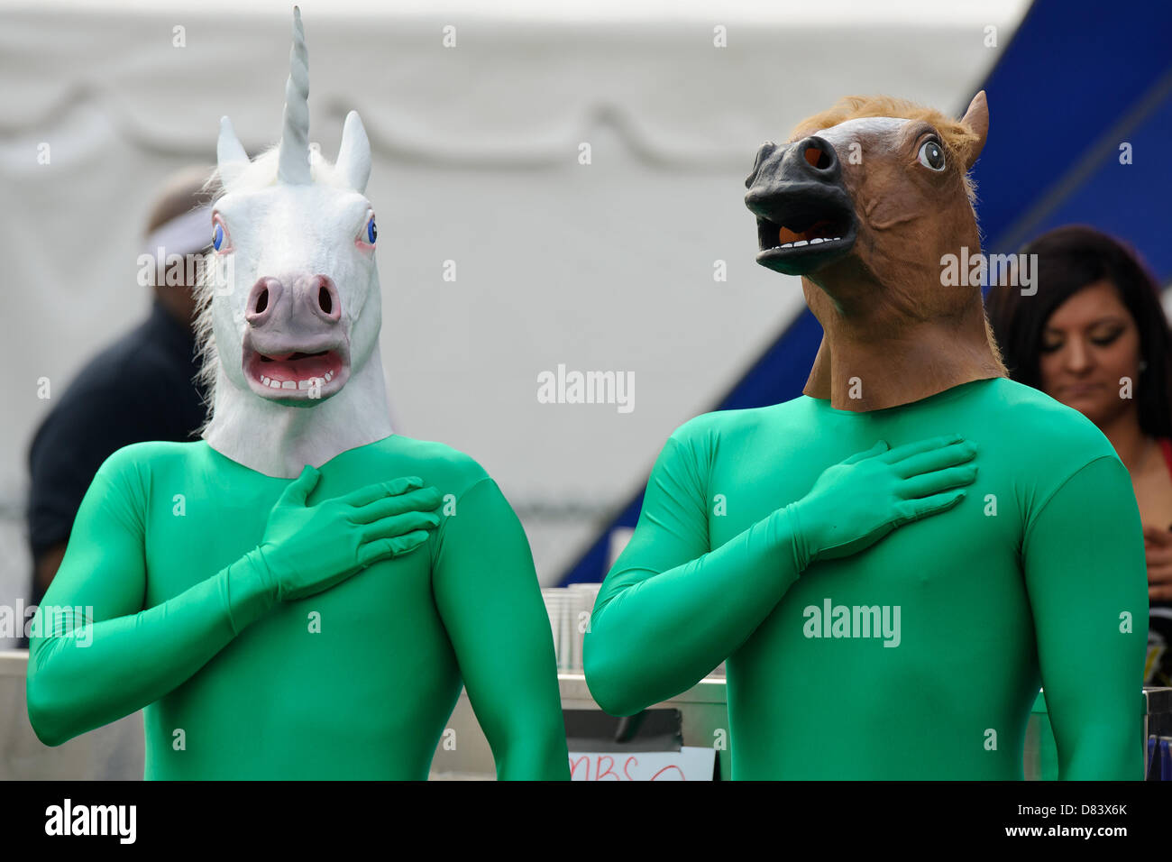 Baltimore, Maryland, USA. 18th May 2013. Race fans start the infield ...
