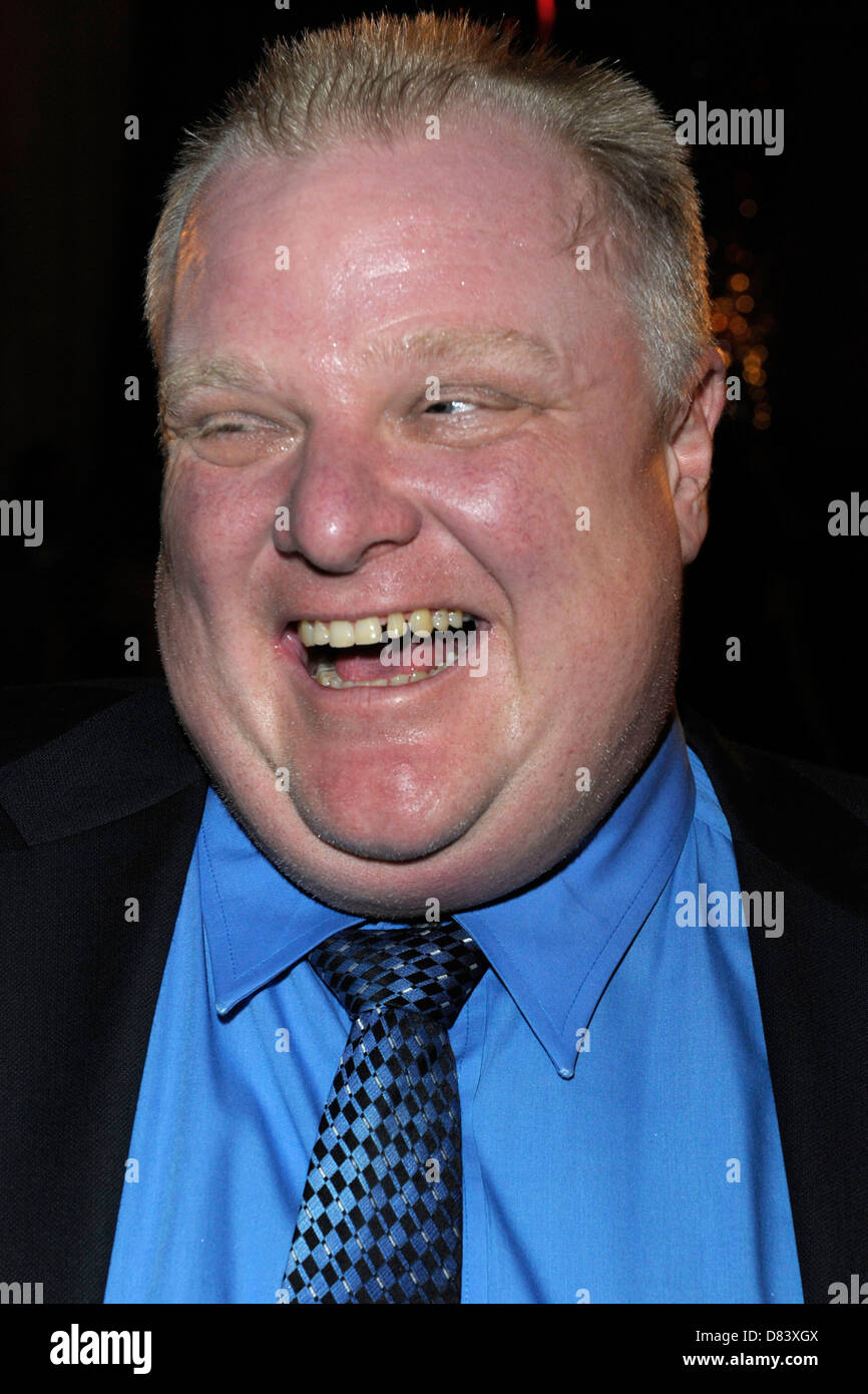 Candid headshots of Toronto's Mayor Rob Ford while attending the ...