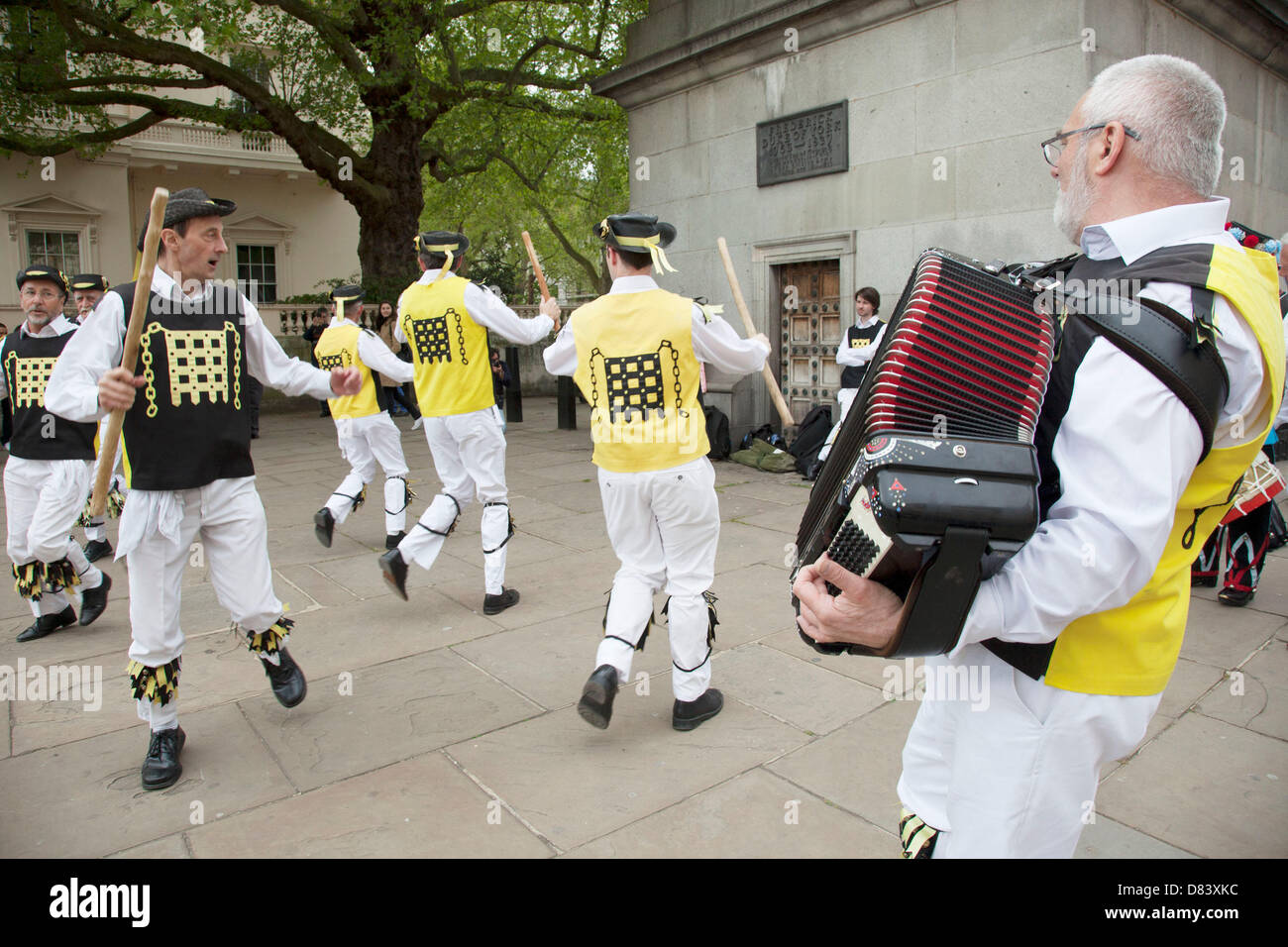 Morris dancers day of dance in London. The Westminster Morris Men ...