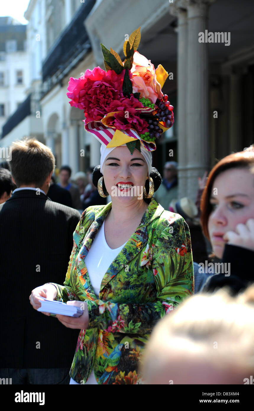 Brighton UK 18th May 2013 - A Carmen Miranda female impersonator act ...