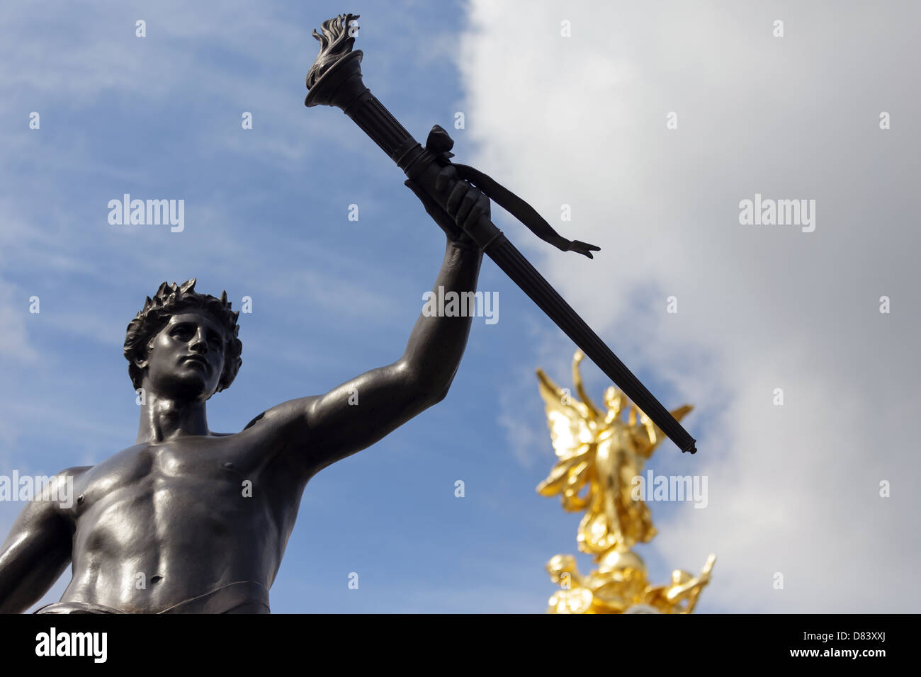 Angel of Justice bronze statue, at queen Victoria Memorial created by ...