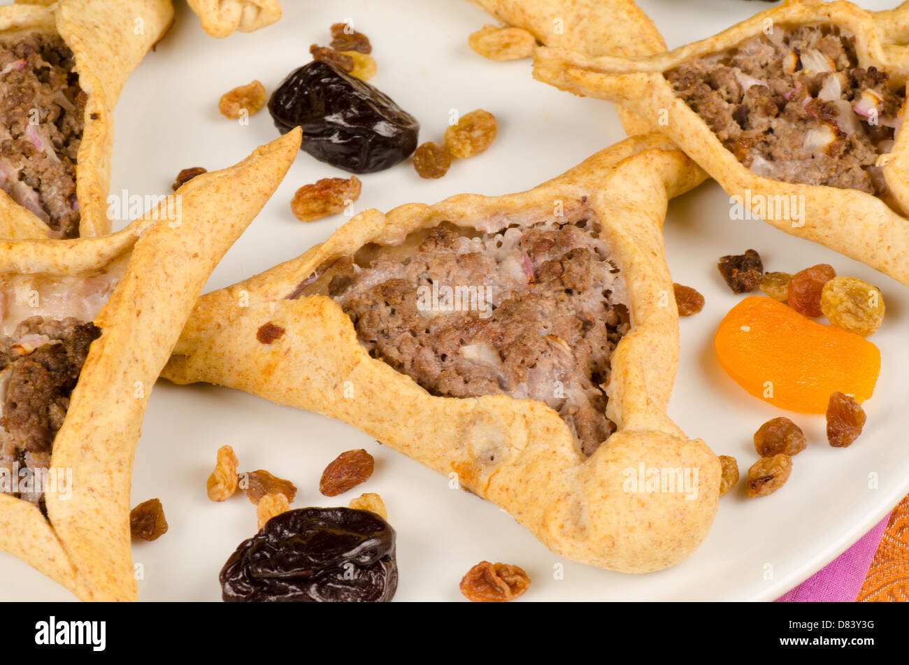 Open mince pies know as sfijas, traditional Arab cuisine Stock Photo ...