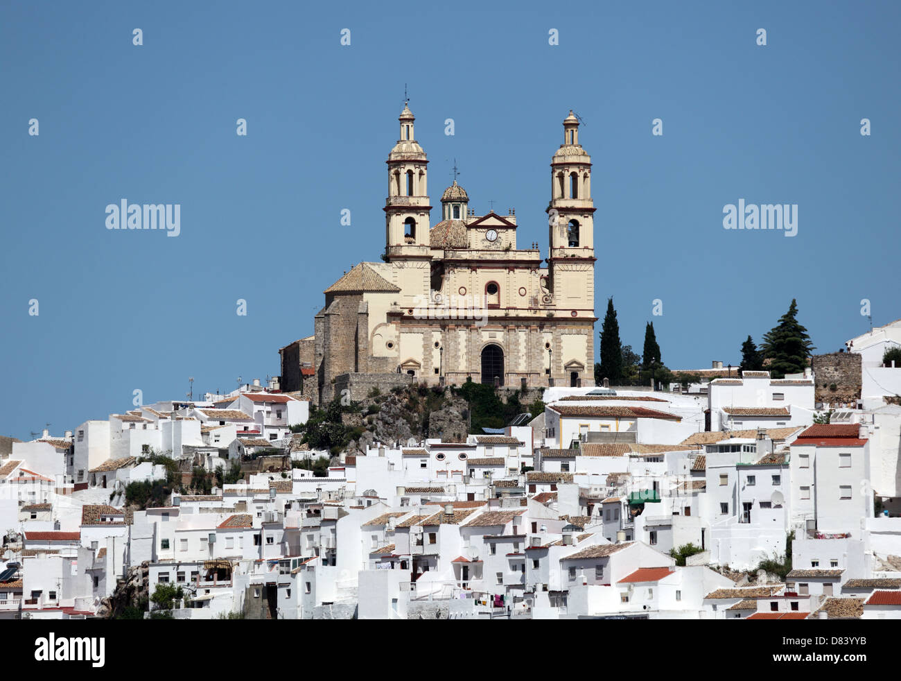 Cathedral in the andalusian town Olvera, Spain Stock Photo - Alamy
