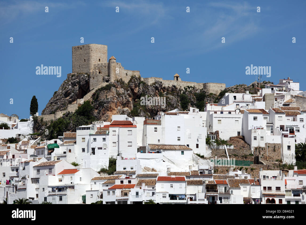 Ancient moorish castle in Andalusian town Olvera, Spain Stock Photo - Alamy