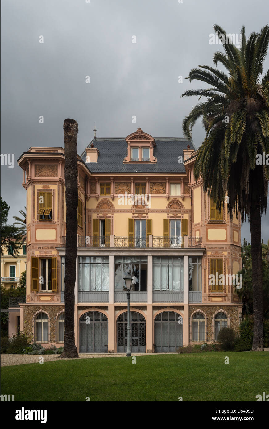 Villa Nobel gardens in Sanremo (San Remo), city on the Mediterranean ...