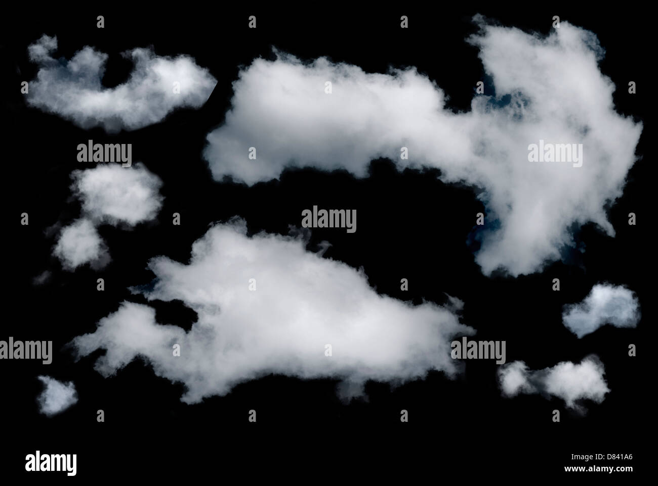 Set of isolated clouds. Desighn elements Stock Photo - Alamy