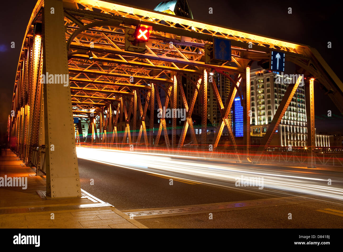 A historic bridge at Shanghai bund night Stock Photo - Alamy