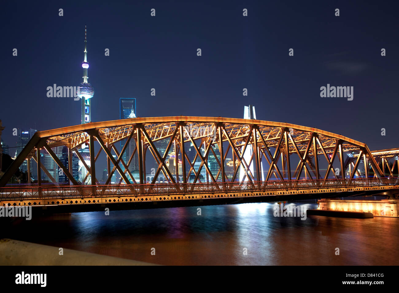 A historic bridge at Shanghai bund night Stock Photo - Alamy