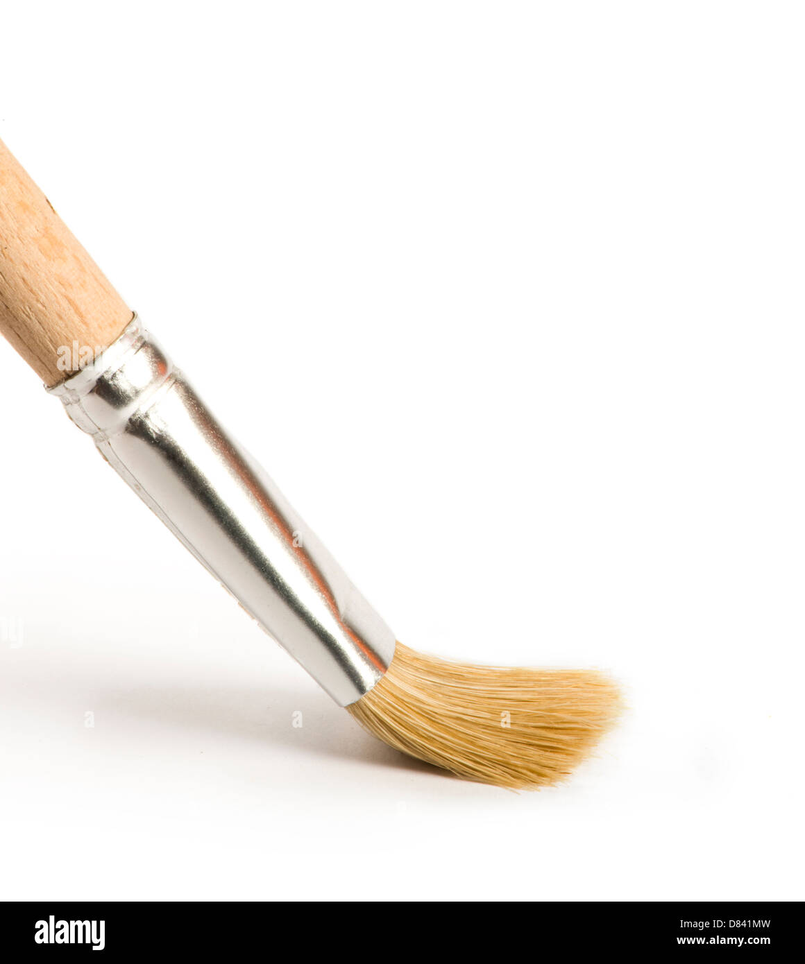 Artist's brush close up white isolated Stock Photo - Alamy