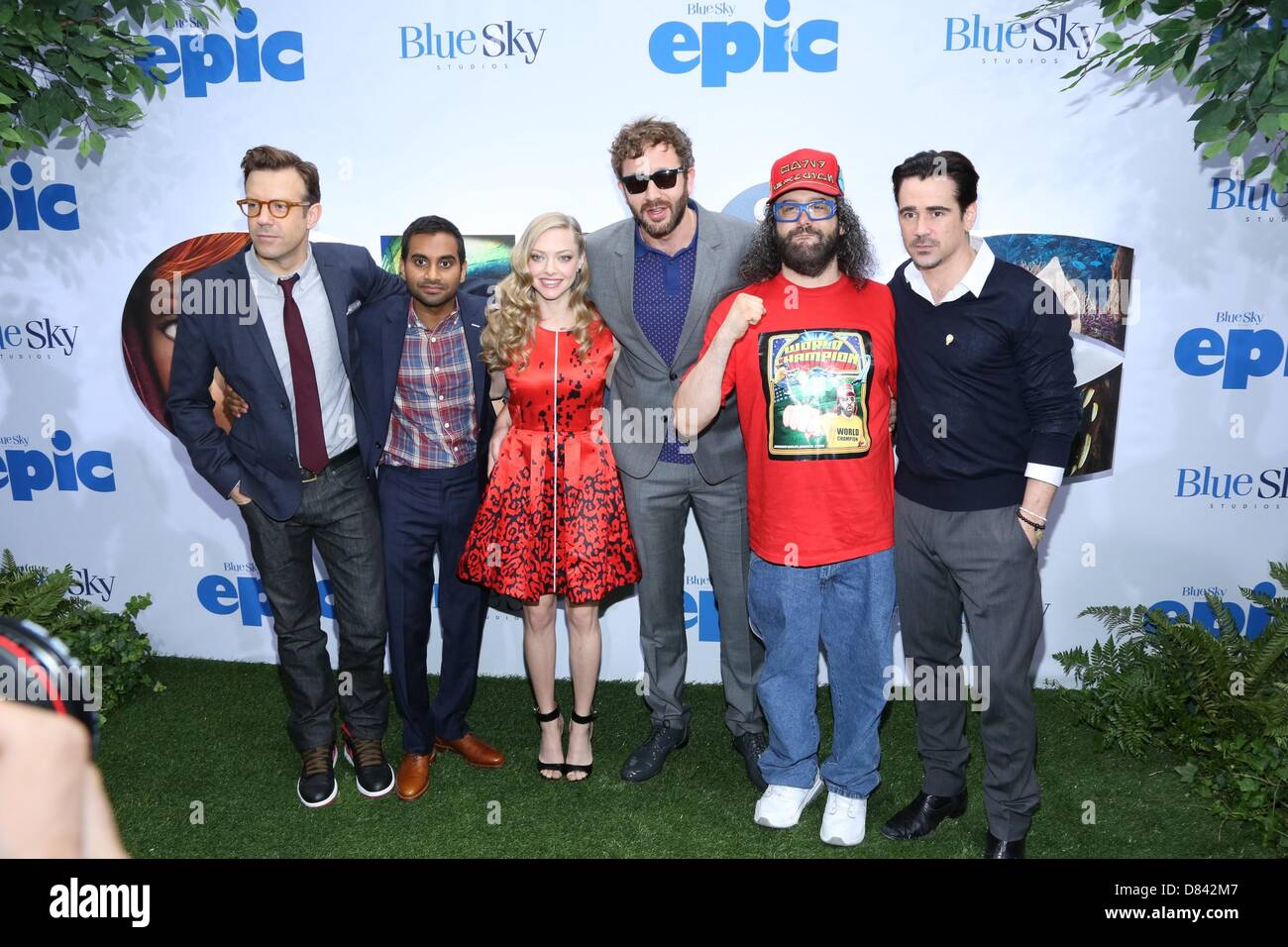 New York, USA. 18th May 2013. Jason Sudeikis,Aziz Ansari,Amanda ...