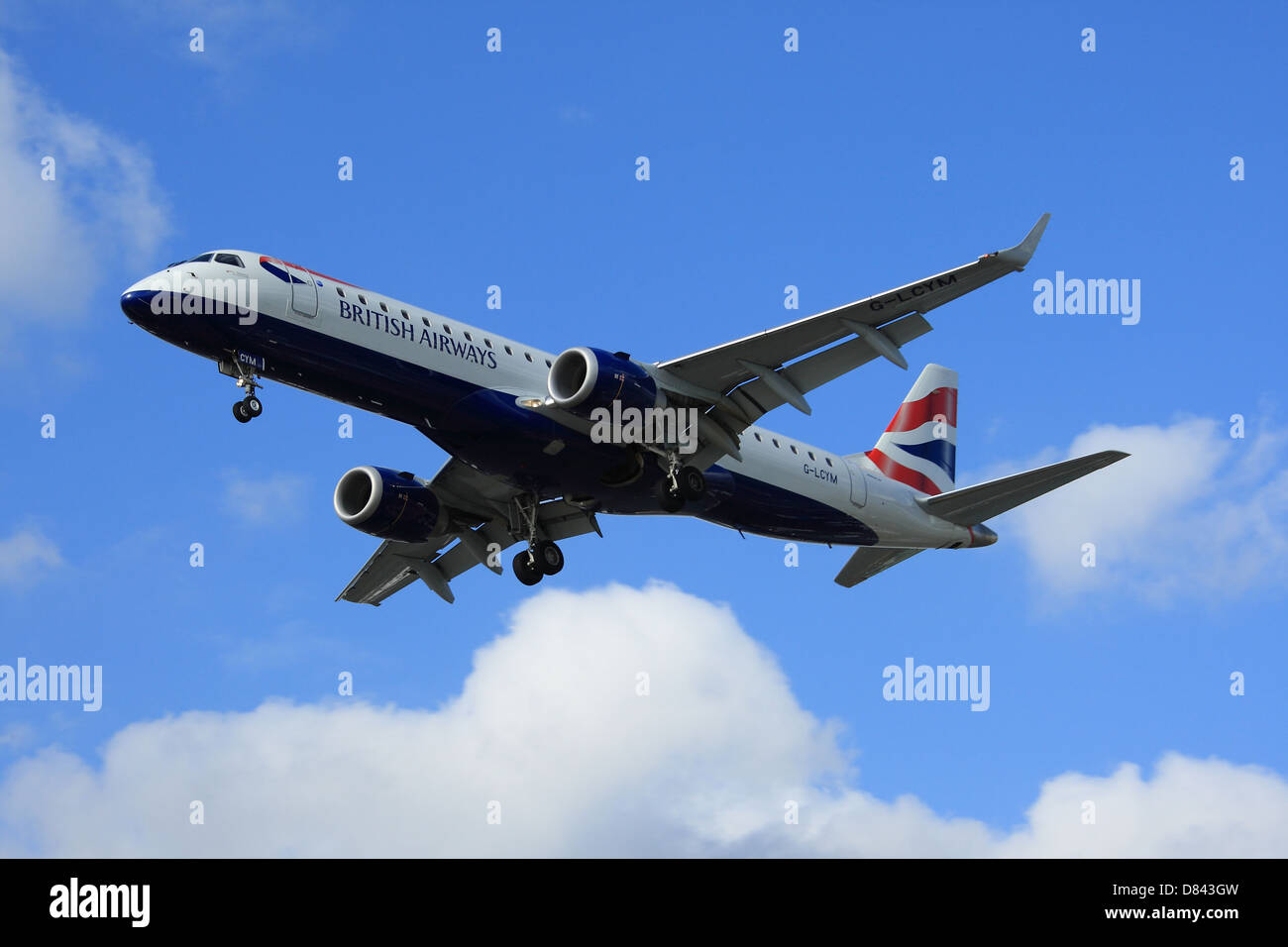 Landing Approach To City Airport London High Resolution Stock ...